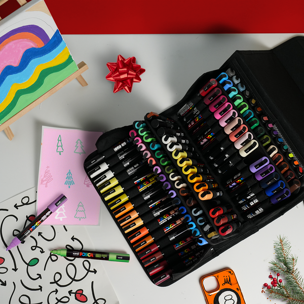 uni® POSCA® Exclusive Special Edition Set, 105 Count Kit including 3M