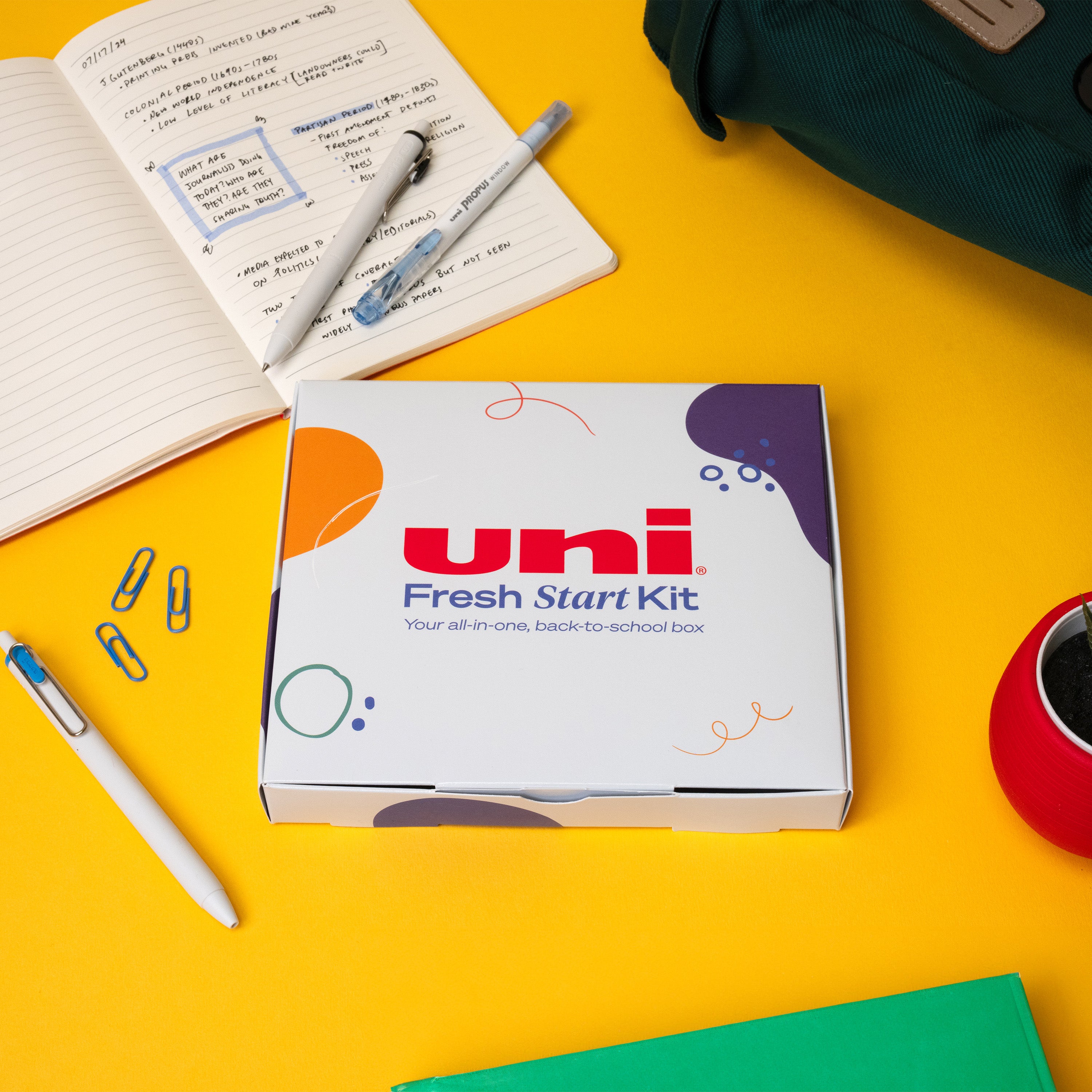 uni Fresh Start Kit - Back-to-School Box | uniball