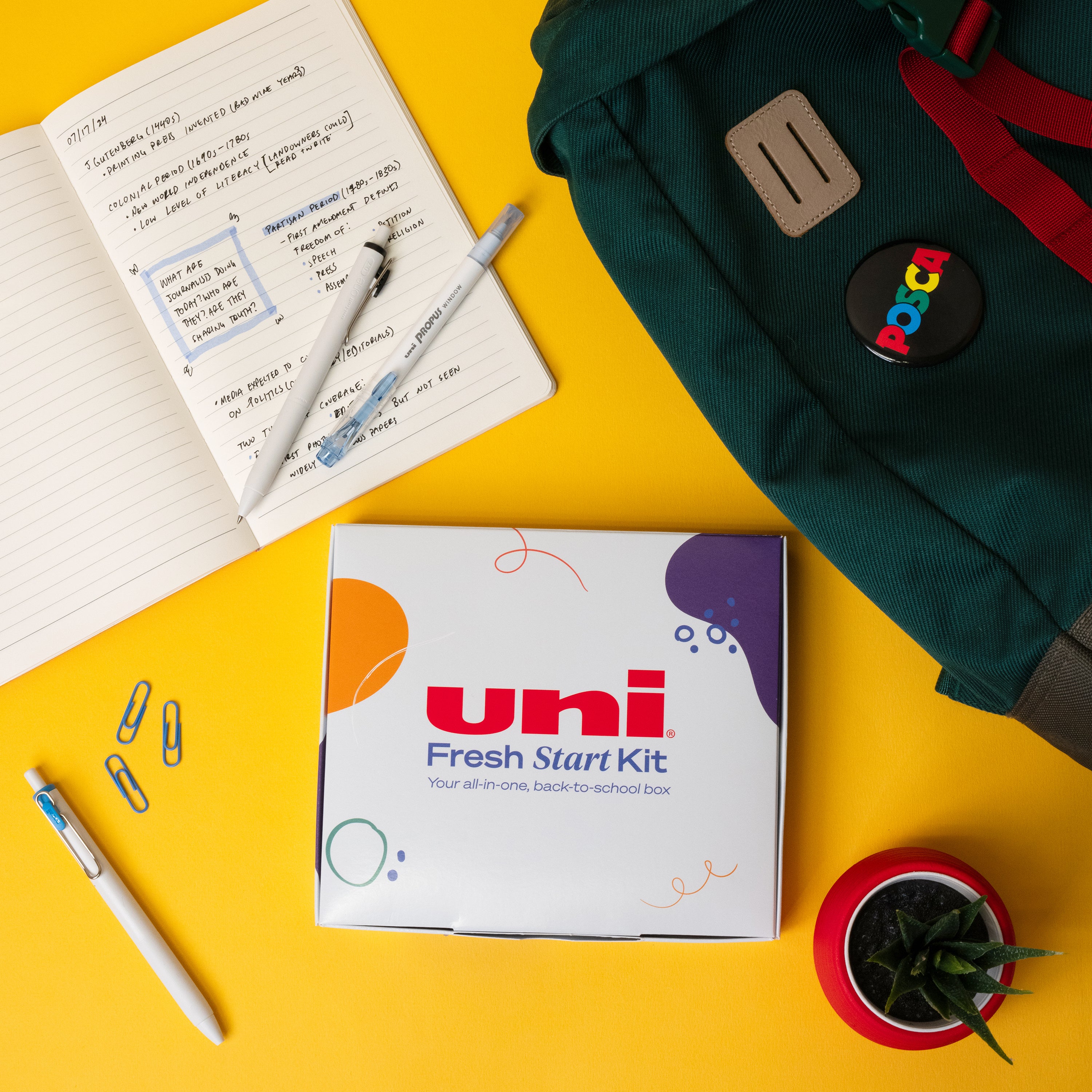 uni Fresh Start Kit - Back-to-School Box | uniball
