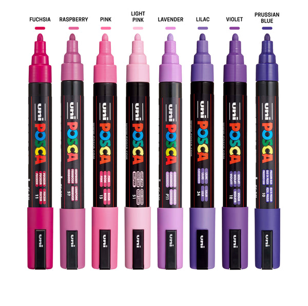 Posca PC-5M Paint Markers | Medium Tip | Cooltone 8-Pack | uni-ball